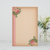 Vintage Roses Stationary Stationery | Zazzle