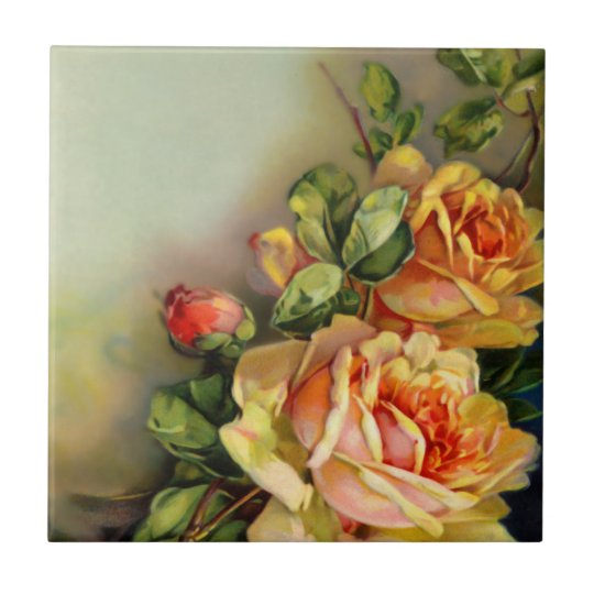 Vintage Roses Tile | Zazzle.com