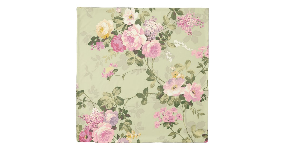 Vintage Roses Victorian Floral Duvet Cover | Zazzle