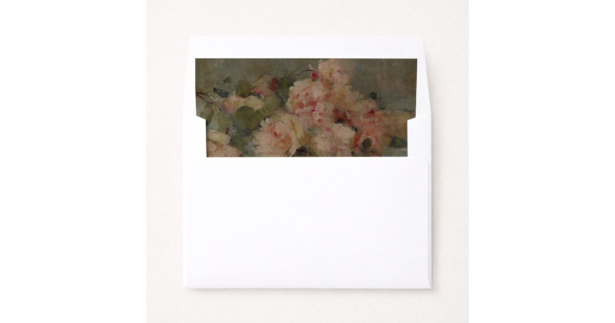 Vintage, Roses, wedding floral Envelope Liner | Zazzle