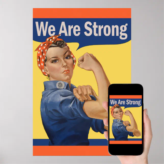Vintage Rosie the Riveter Feminism Poster | Zazzle