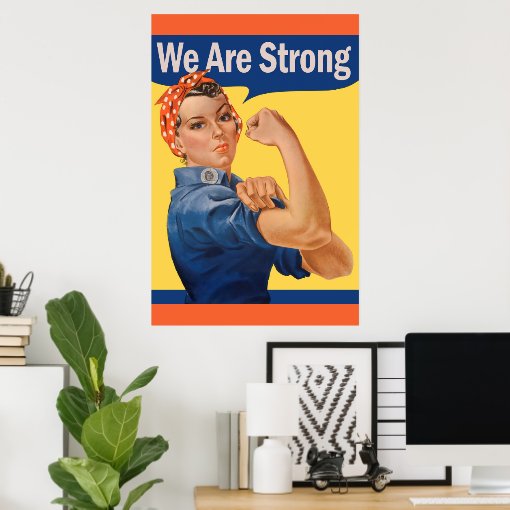 Vintage Rosie the Riveter Feminism Poster | Zazzle