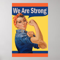 Vintage Rosie the Riveter Feminism Poster | Zazzle