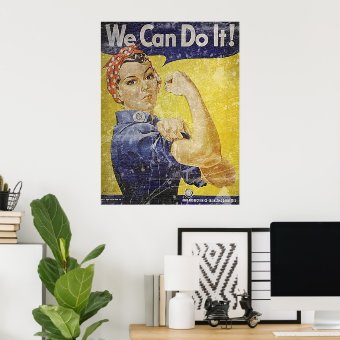 Vintage Rosie The Riveter Poster | Zazzle
