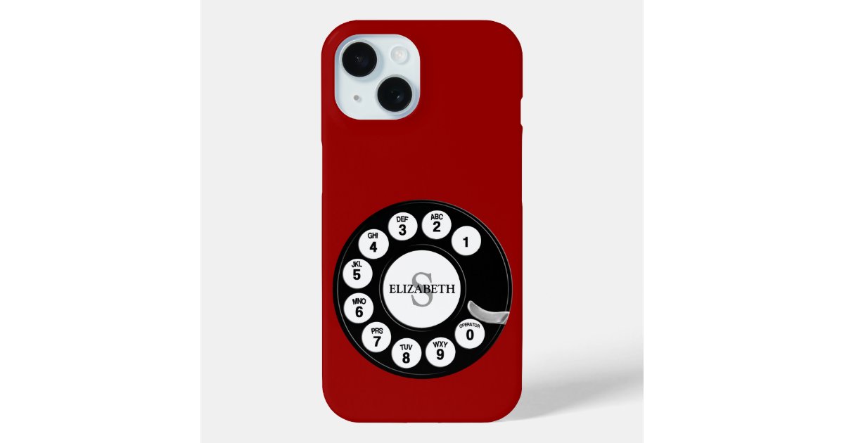 Vintage Rotary Dial (red) Case-Mate iPhone Case | Zazzle