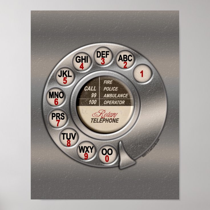 Vintage Rotary Phone Poster | Zazzle
