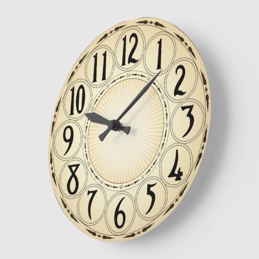 Vintage round wall clock | Zazzle
