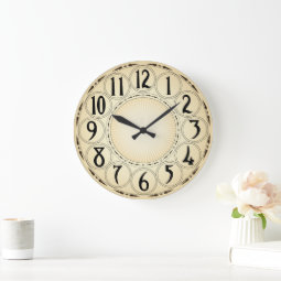 Vintage round wall clock | Zazzle