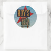 Vintage Route 66 America roadside travel Classic Round Sticker | Zazzle