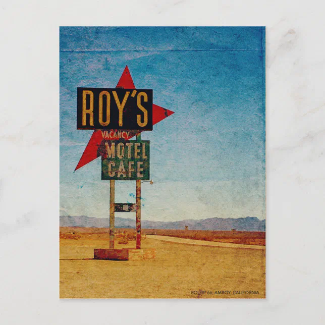 Vintage Route 66 America roadside travel Invitation Postcard | Zazzle