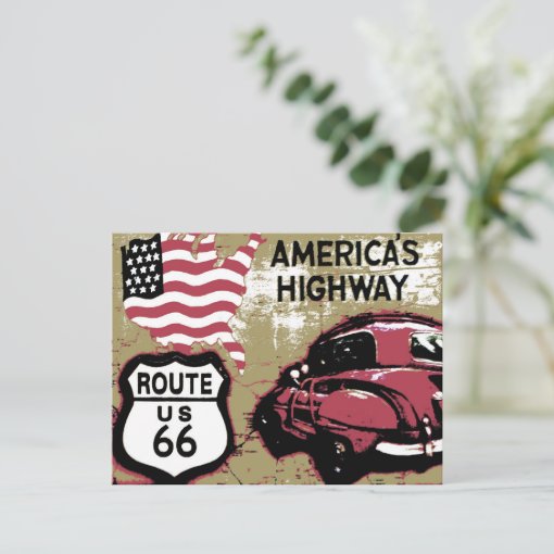 Vintage Route US 66 Postcard | Zazzle