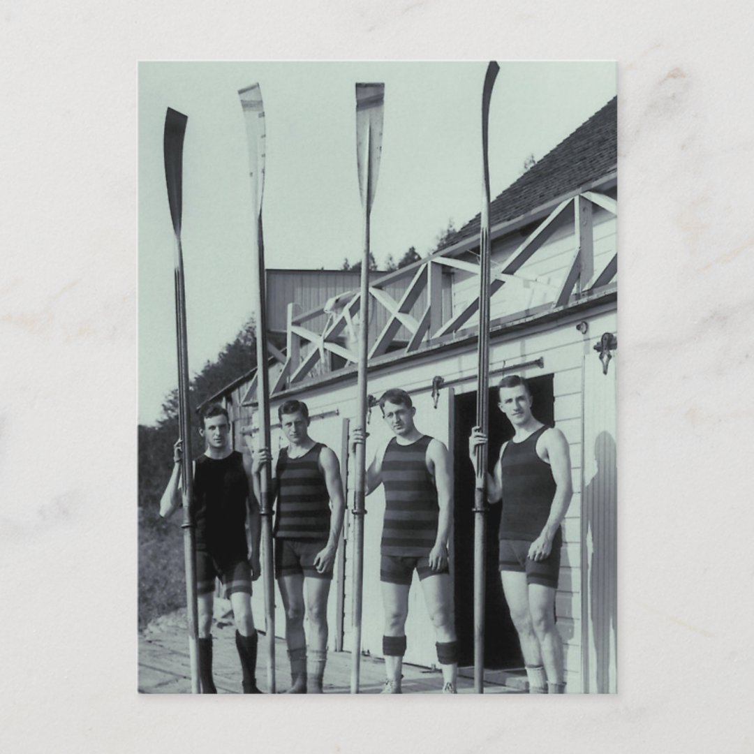 Vintage Rowing Team Postcard | Zazzle
