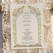 Vintage Royal Wedding Program Card | Zazzle