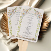 Vintage Royal Wedding Program Card Hand Fan | Zazzle