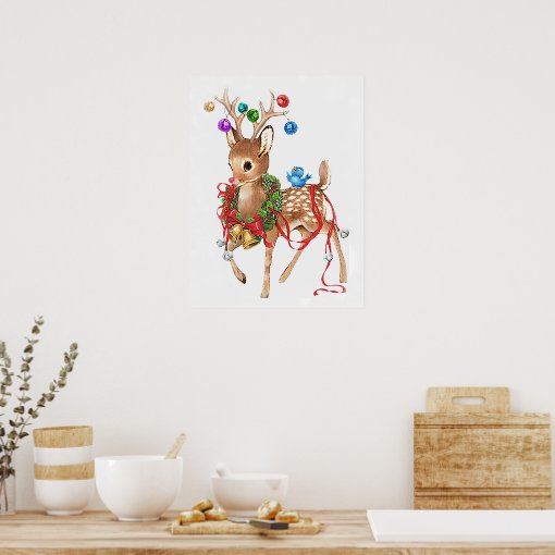 Vintage Rudolph Poster | Zazzle