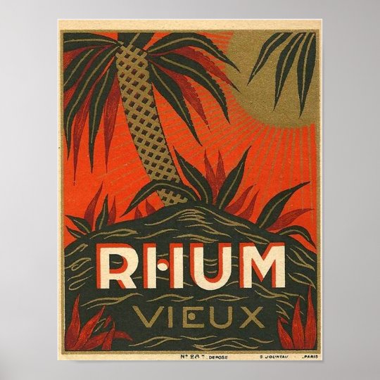 Vintage Rum Advertisement Poster | Zazzle.com
