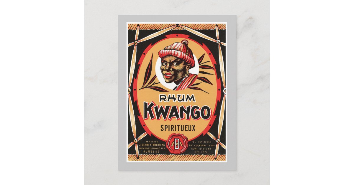 Vintage Rum Liquor Product Label Postcard | Zazzle