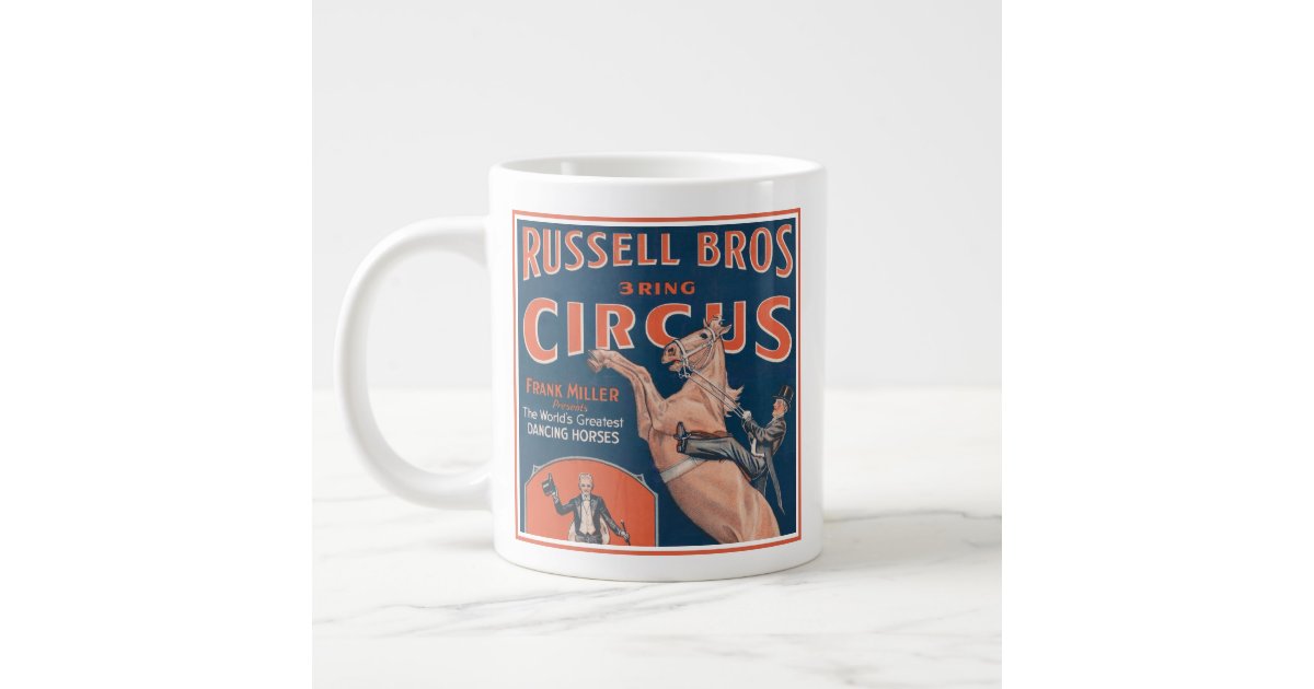 Vintage Russell Brothers Circus Poster. Giant Coffee Mug | Zazzle