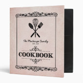 Vintage Rust Aged Paper Family Cookbook 3 Ring Binder | Zazzle