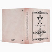 Vintage Rust Aged Paper Family Cookbook 3 Ring Binder | Zazzle