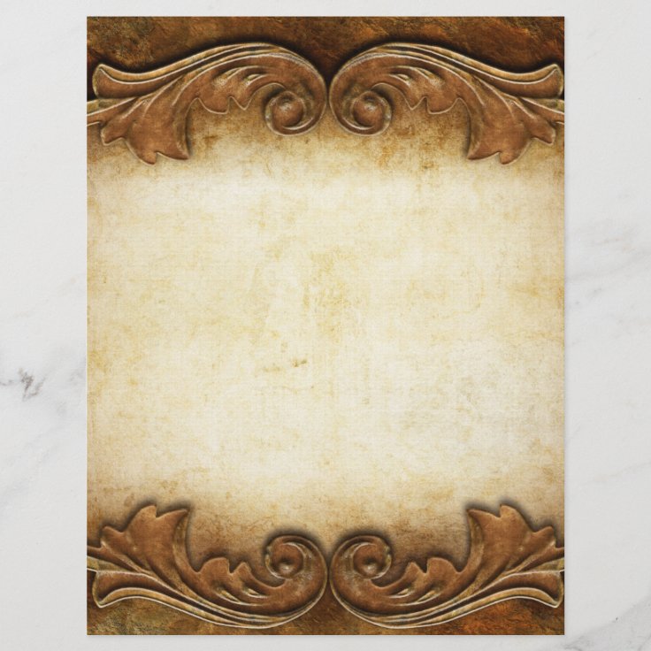 Vintage Rustic Antique Style Letterhead Stationery | Zazzle
