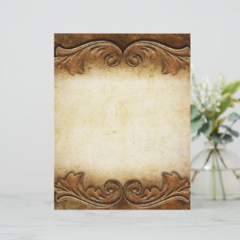 Vintage Rustic Antique Style Letterhead Stationery | Zazzle