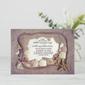 Vintage Rustic Beach Wedding Invitation | Zazzle