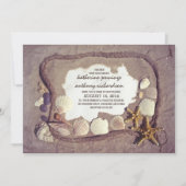 Vintage Rustic Beach Wedding Invitation | Zazzle