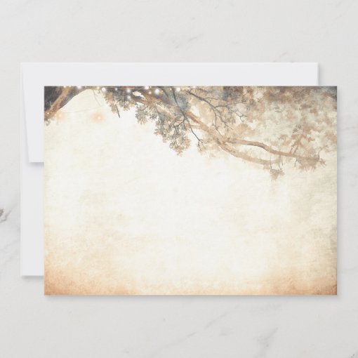 Vintage Rustic Carved Oak Tree Wedding Invitation | Zazzle
