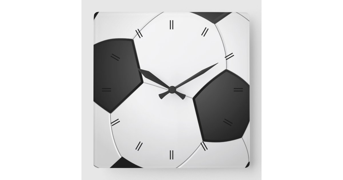 Vintage Rustic Country Football Decor Square Wall Clock | Zazzle