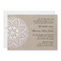 Vintage Rustic Doily Wedding Invitation | Zazzle