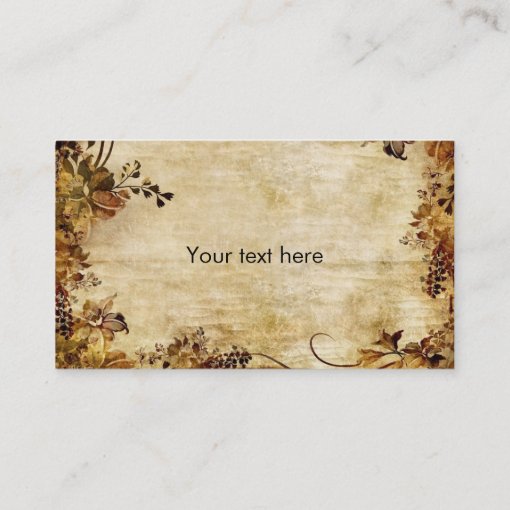 Vintage Rustic Floral Business Cards | Zazzle