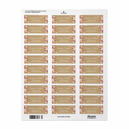 Vintage Rustic Floral Wrapping Kraft Label | Zazzle
