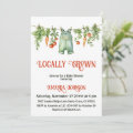 Vintage Rustic Locally Grown Garden Baby Shower Invitation | Zazzle