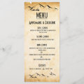Vintage Rustic Mountain Parchment Flat Menu | Zazzle
