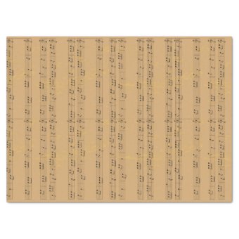 Vintage Rustic Music-Sheet Tissue Paper | Zazzle