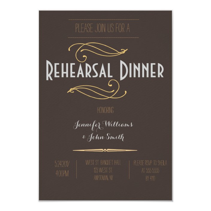 Vintage Rustic Rehearsal Dinner Invitations | Zazzle.com