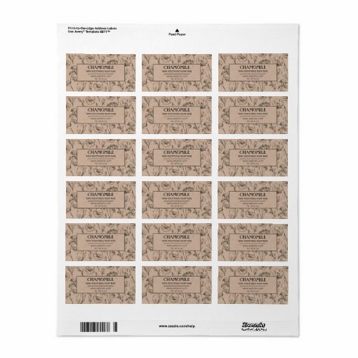 Vintage Rustic Soap Bar Labels | Zazzle