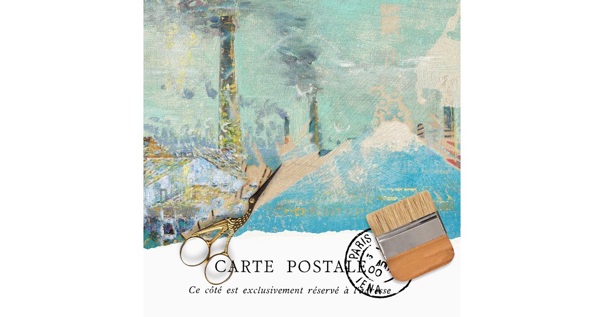 Vintage Rustic Texture Blue Mountain Decoupage Tissue Paper | Zazzle