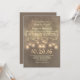 Vintage rustic wedding invitation with lights | Zazzle