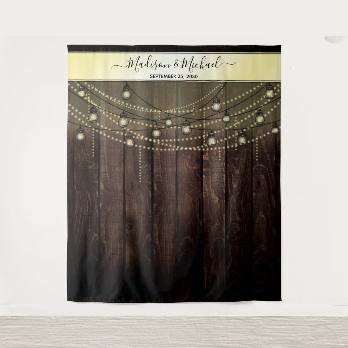 Vintage Rustic Wedding Photo Booth Backdrop | Zazzle.com
