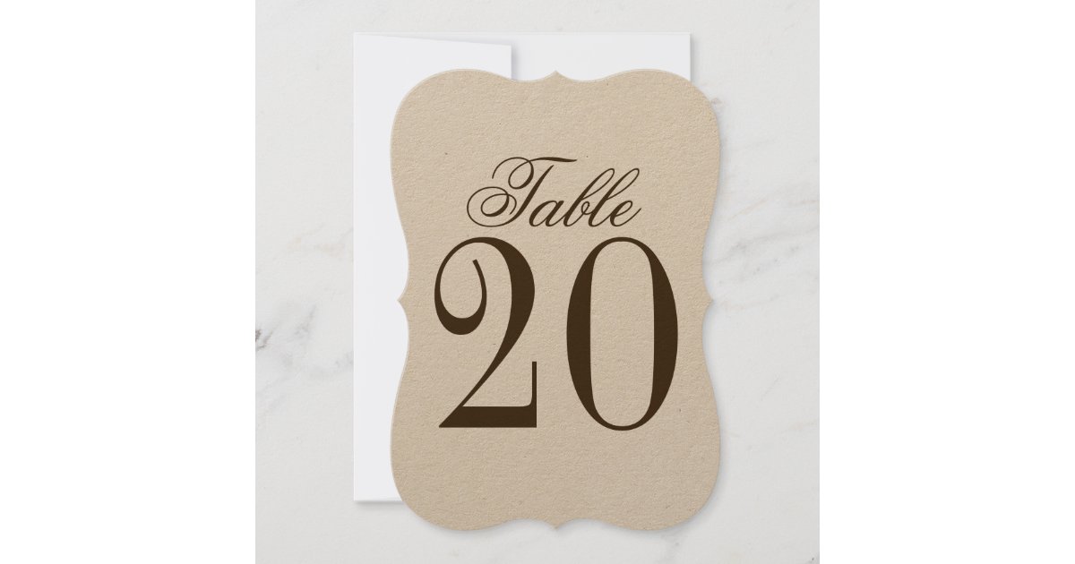 Vintage Rustic Wedding Table Number | Zazzle
