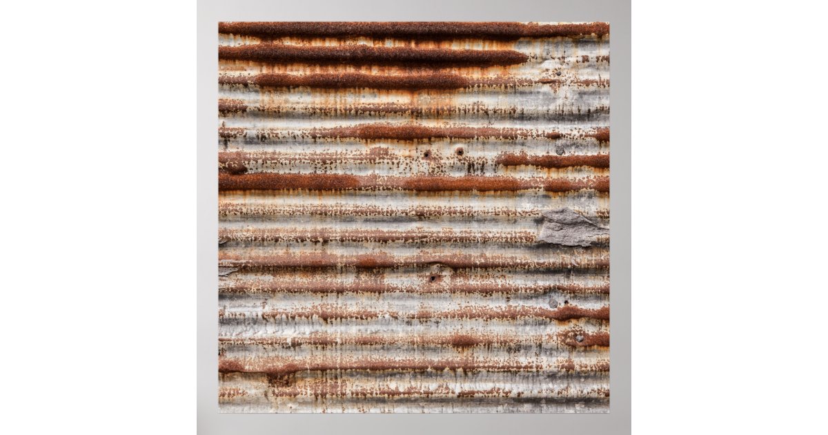 Vintage Rusty Metal Poster | Zazzle