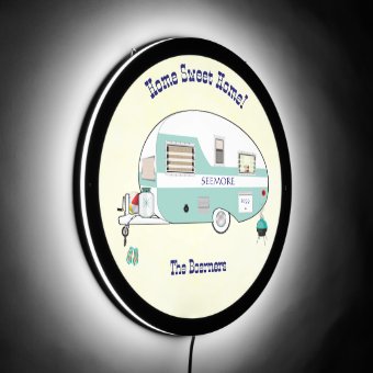 Vintage RV Trailer Mini Camper LED Sign | Zazzle
