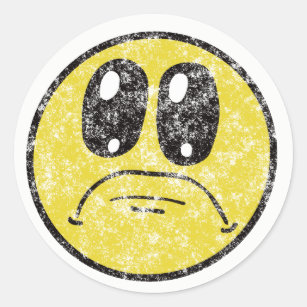 Sad Face Stickers | Zazzle