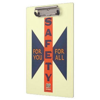 Vintage Safety For You Clipboard | Zazzle
