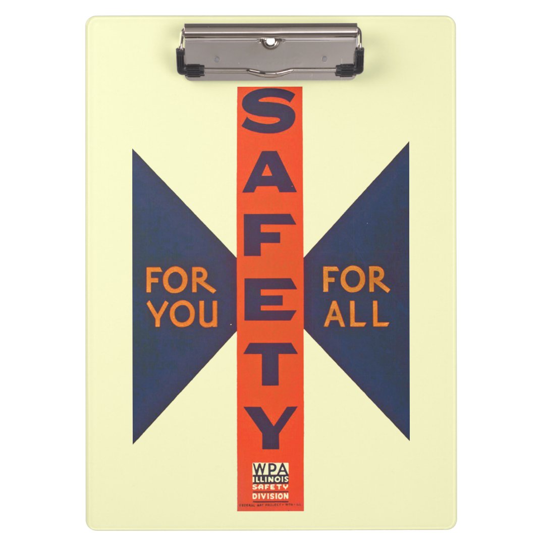Vintage Safety For You Clipboard | Zazzle