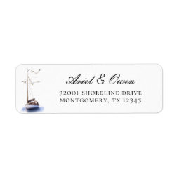 Vintage Sailboat Return Address Label | Zazzle