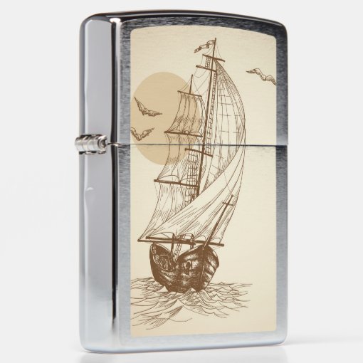 Vintage sailboat zippo lighter | Zazzle