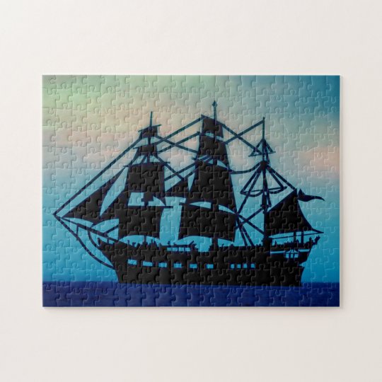 VINTAGE SAILING SHIP JIGSAW PUZZLE | Zazzle.com